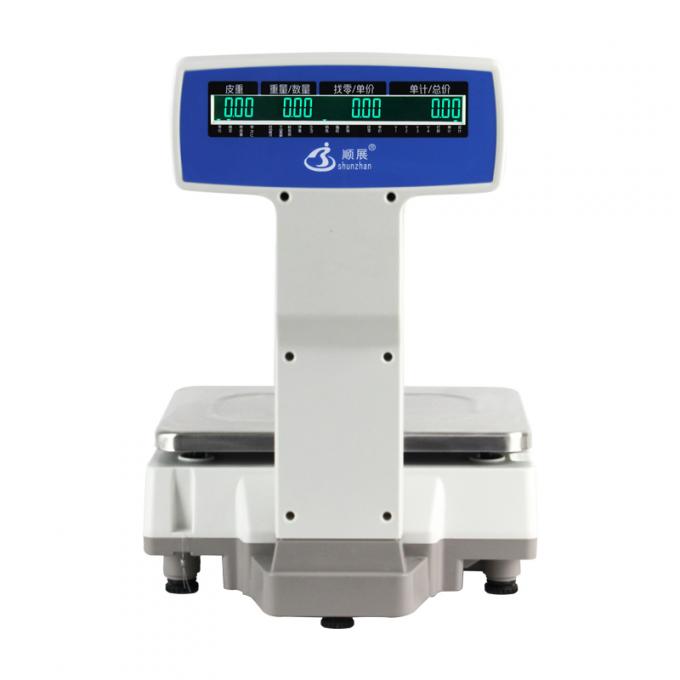 0.01kg Accuracy Label Printing Weighing Scale With Scanner And Cash Box