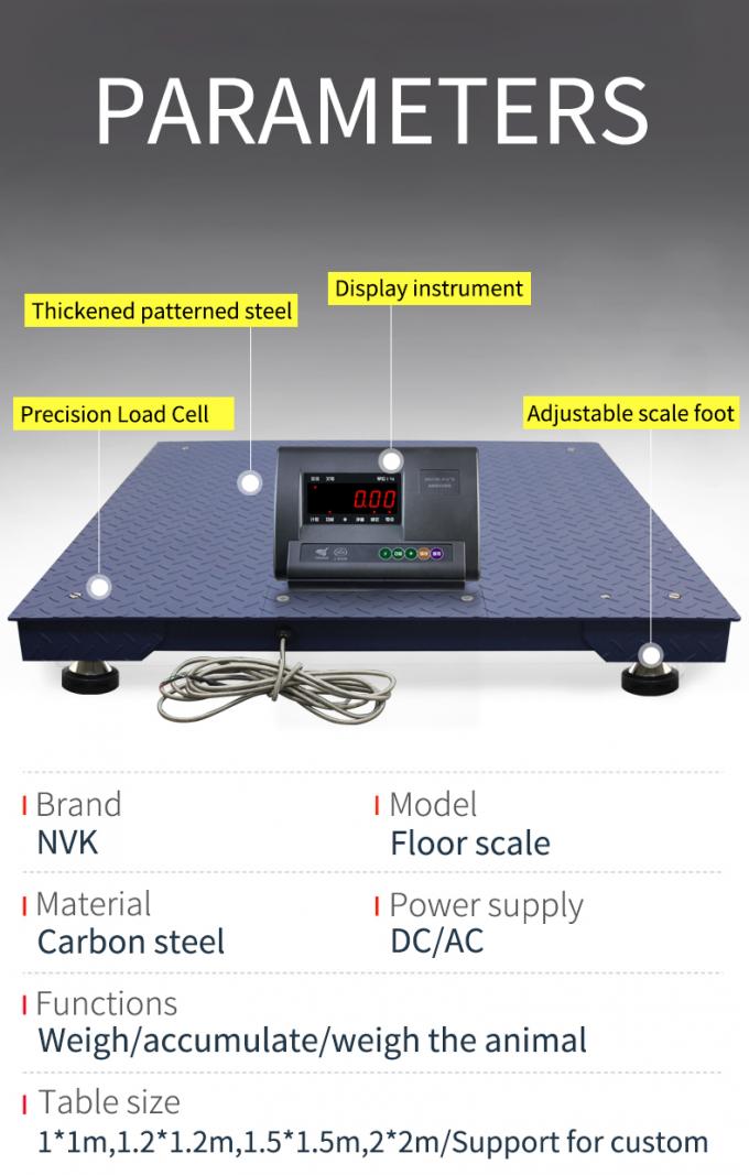Electronic Floor Weighing Scale Digital Pet Scale 100kg Capacity With Mat